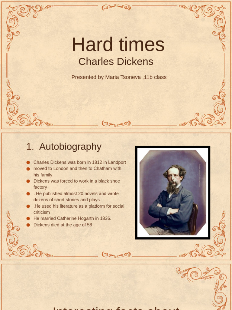Charles Dickens Hard Times -Maria Tsoneva 11b Class | PDF