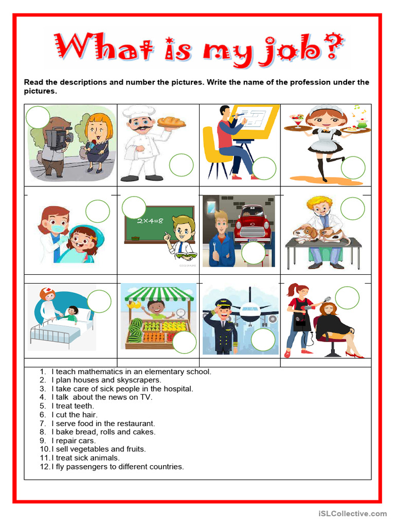 Back To School - What Is My Job? | PDF