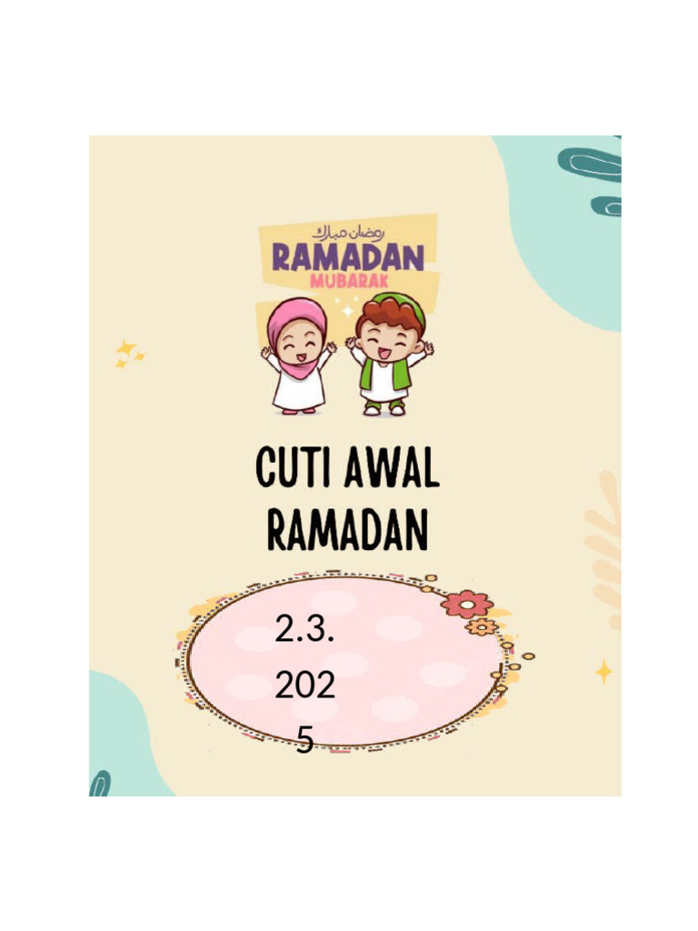 Cuti Awal Ramadan | PDF