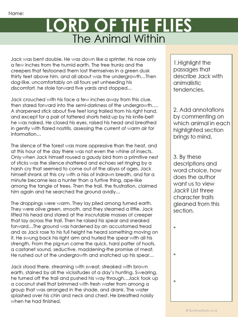 CH 3 Conflict and The Animal Within | PDF