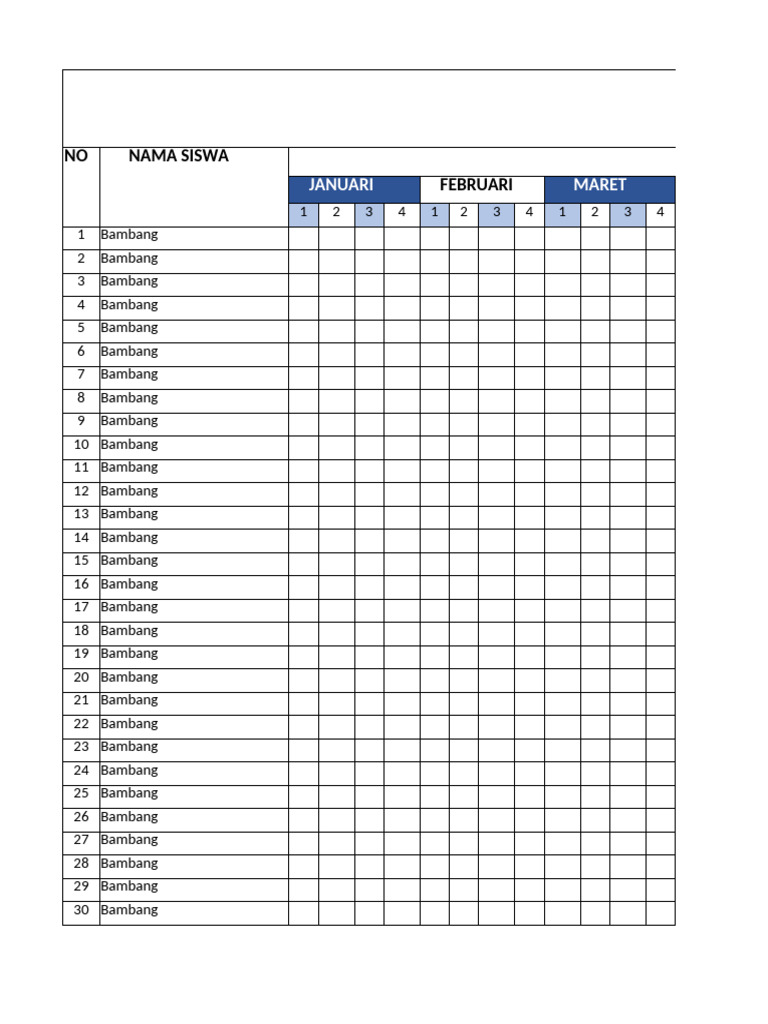 Template Buku Kas Kelas Excel | PDF