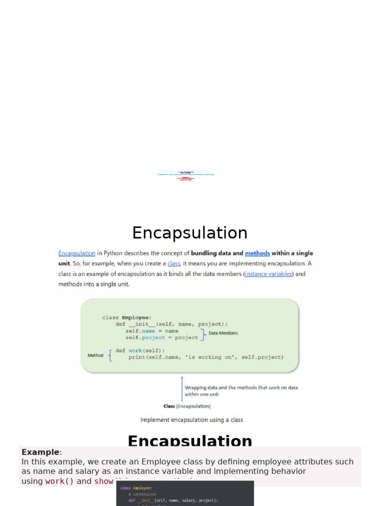 UNIT 2 Encapsulation PRABHA | PDF | Inheritance (Object Oriented Programming) | Class (Computer ...