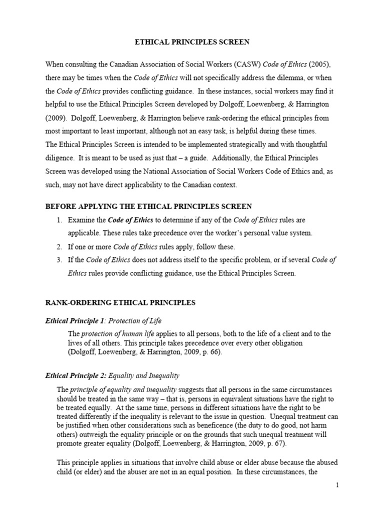 Ethical Principles Screen | PDF | Confidentiality | Autonomy