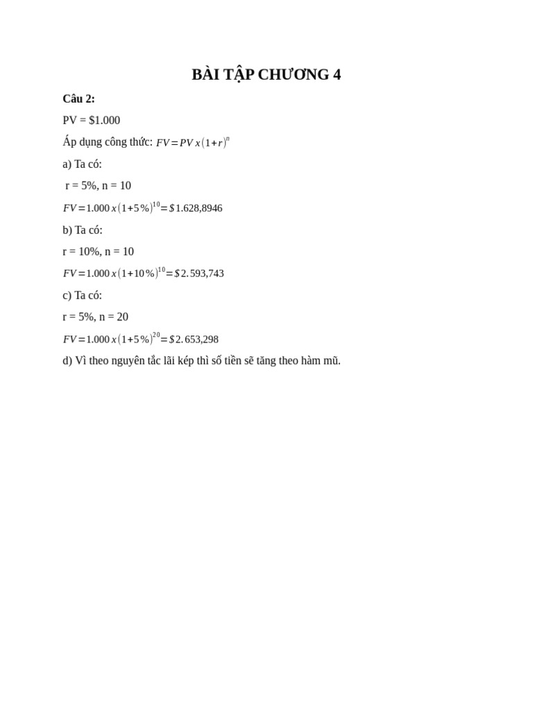 BT Chương 4 TCDN | PDF