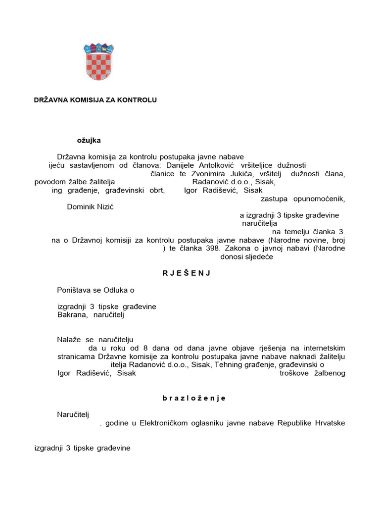 KLASA: UP/II-034-02/24-01/712 Urbroj: 354-02/6-25-7 Zagreb, 21. Ožujka 2025 | PDF