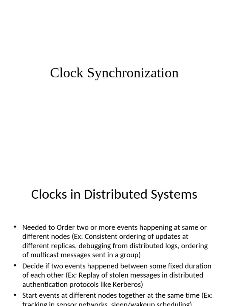 6clock Synchronization | PDF | Computing | Computer Engineering