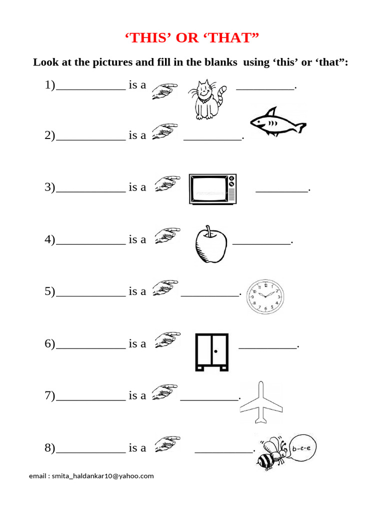 Fill in the Blanks: This or That | PDF