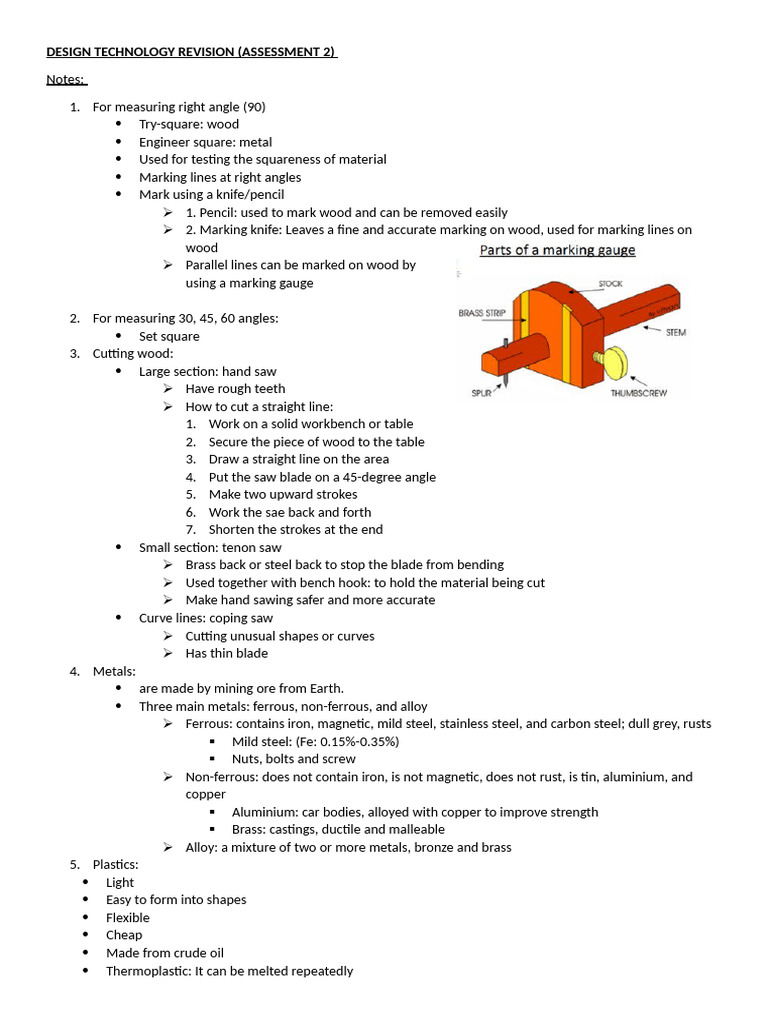 Design Technology Revision | PDF | Polyethylene | Plastic