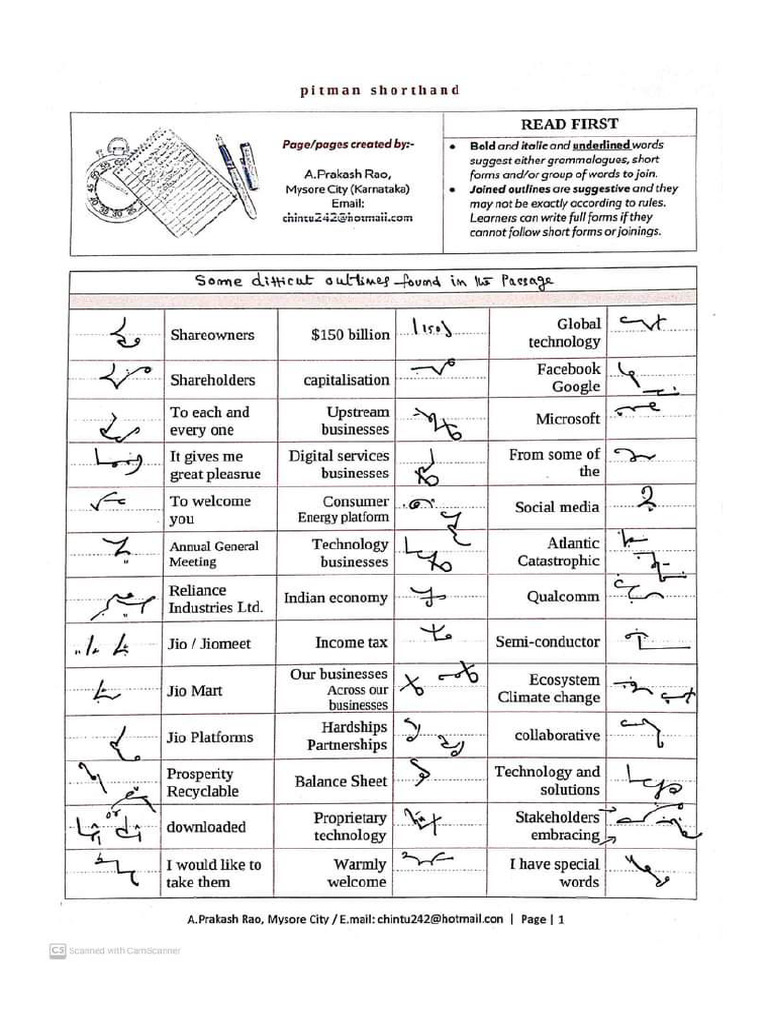 Steno Important Document | PDF