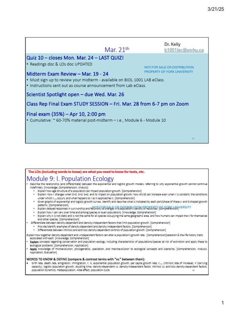 Population Ecology: Growth Models & Factors | PDF