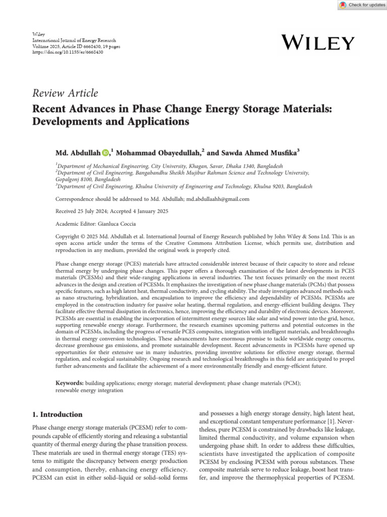 International Journal of Energy Research - 2025 - Abdullah - Recent ...
