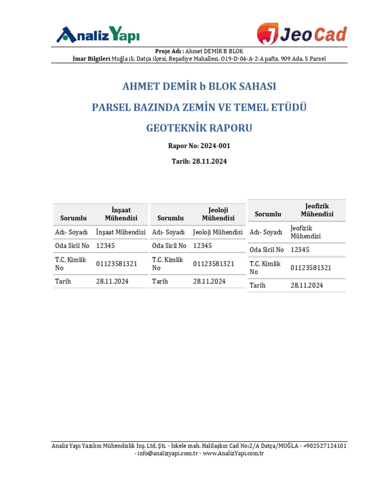 JeoCad_Geoteknik_Rapor_Ornegi_4_9 | PDF