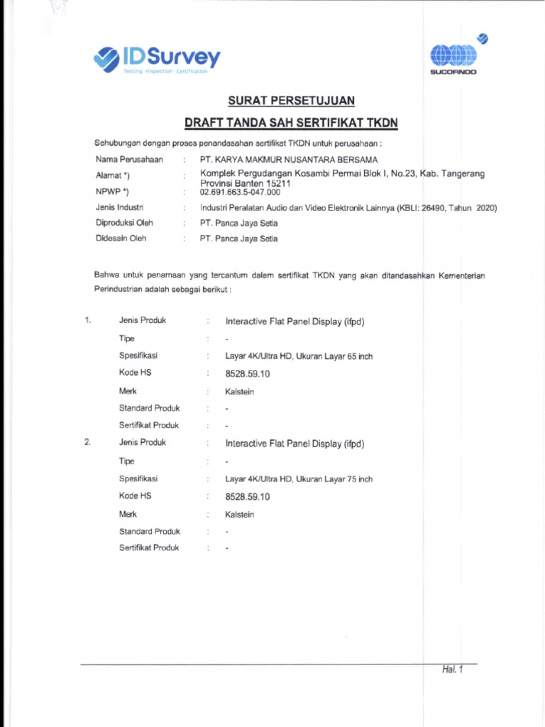 Draft Tanda Sah KMNB | PDF