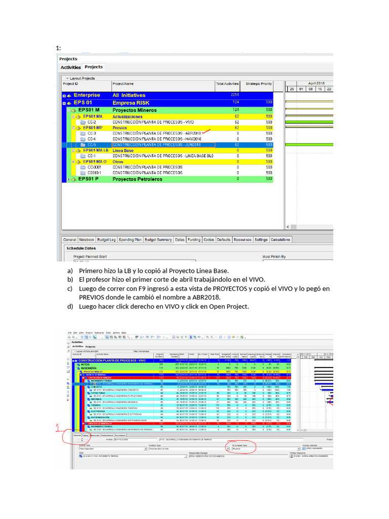 Data Date Primavera P6 | PDF