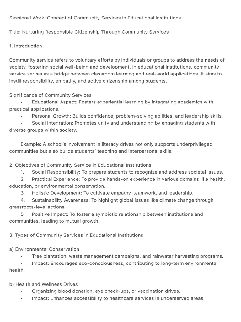 Sessional Work Concept of Community Services in Educational ...