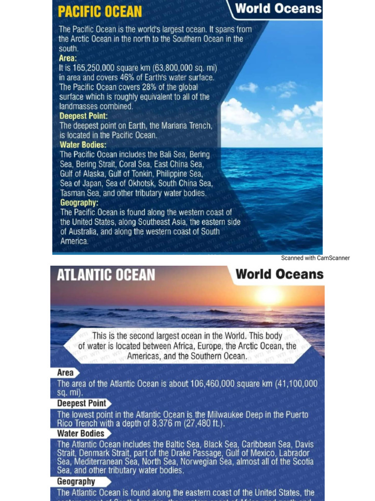 Oceans & Water Bodies | PDF