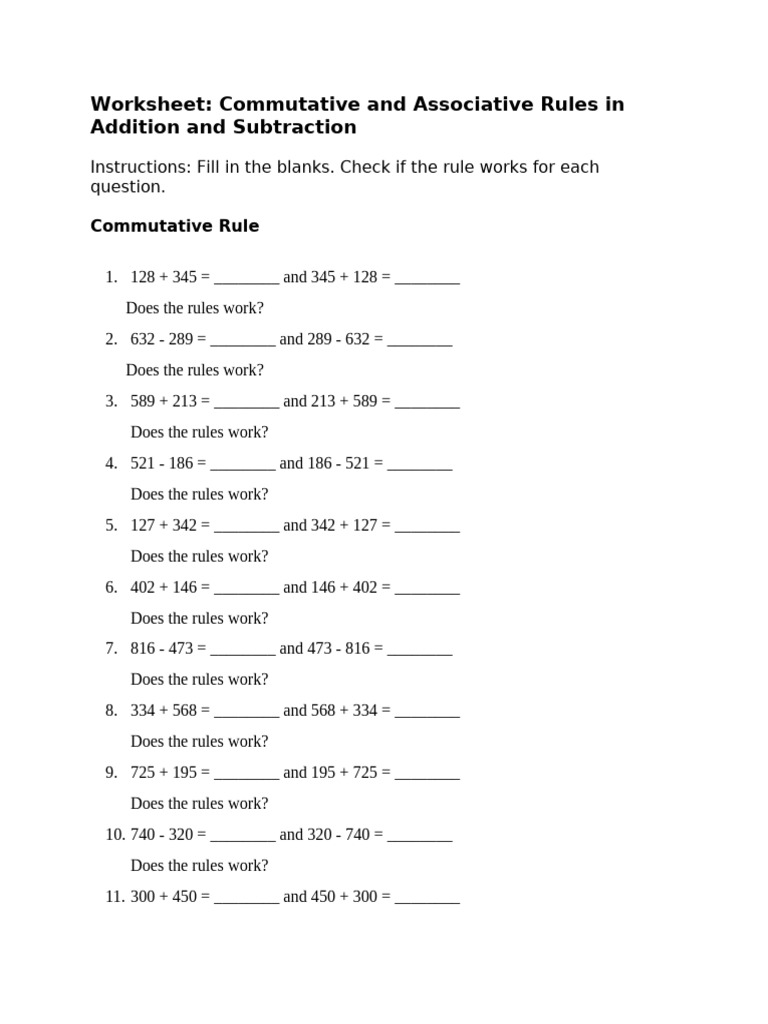 Commutative and Associative Math | PDF | Mathematics | Logical Expressions