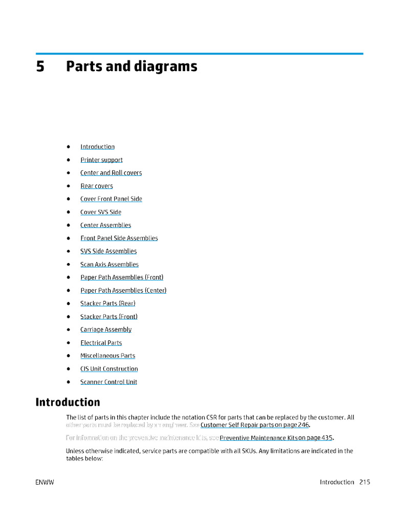DesignJet T920 Parts Diagram | PDF