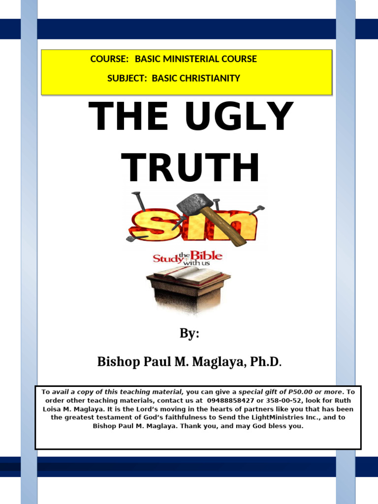 The Ugly Truth About Sin | PDF | Samson | Sin