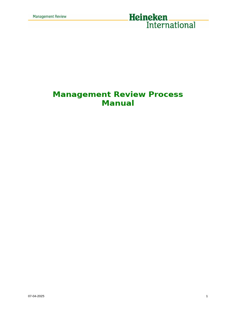 Management Review Process Manual | PDF | Human Resource Management ...
