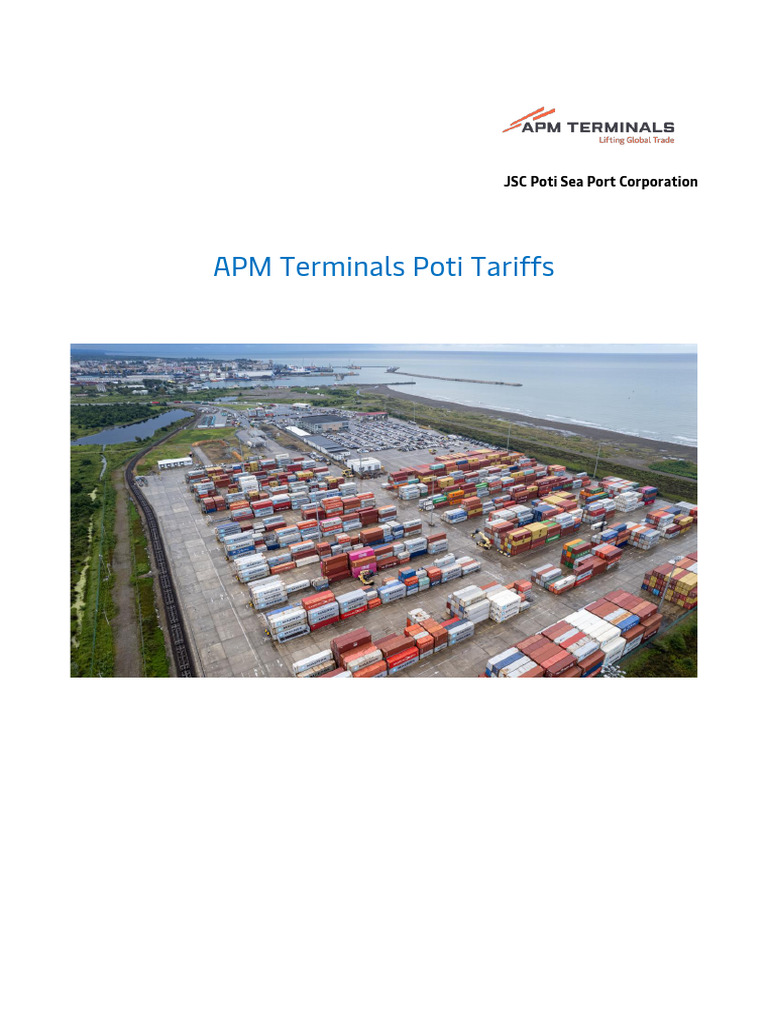 Apm Terminals Poti Tariffs 2025 Eng Effective From 01022025 | PDF ...