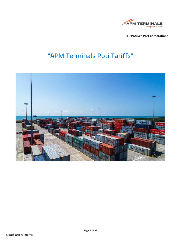 Apm Terminals Poti Tariffs 2024 Eng Effective 01052024 | PDF | Cargo ...