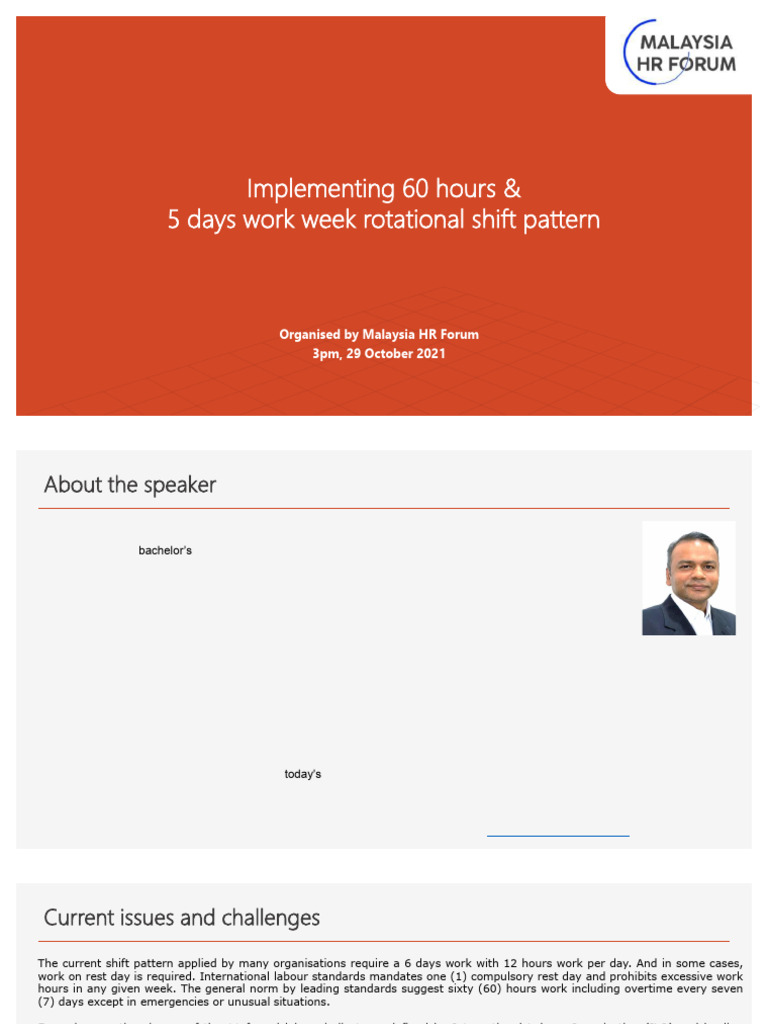 60-Hour Work Week Shift Patterns Guide | PDF | Employment | Human ...