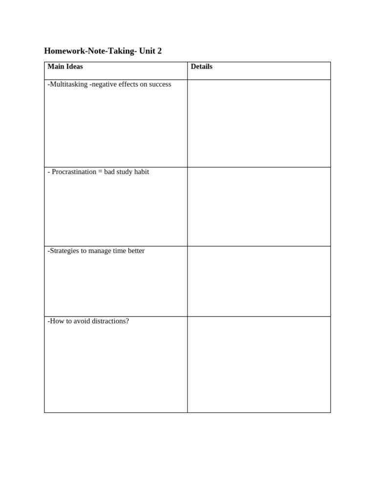 Listening Comprehension Unit 2 Homework | PDF