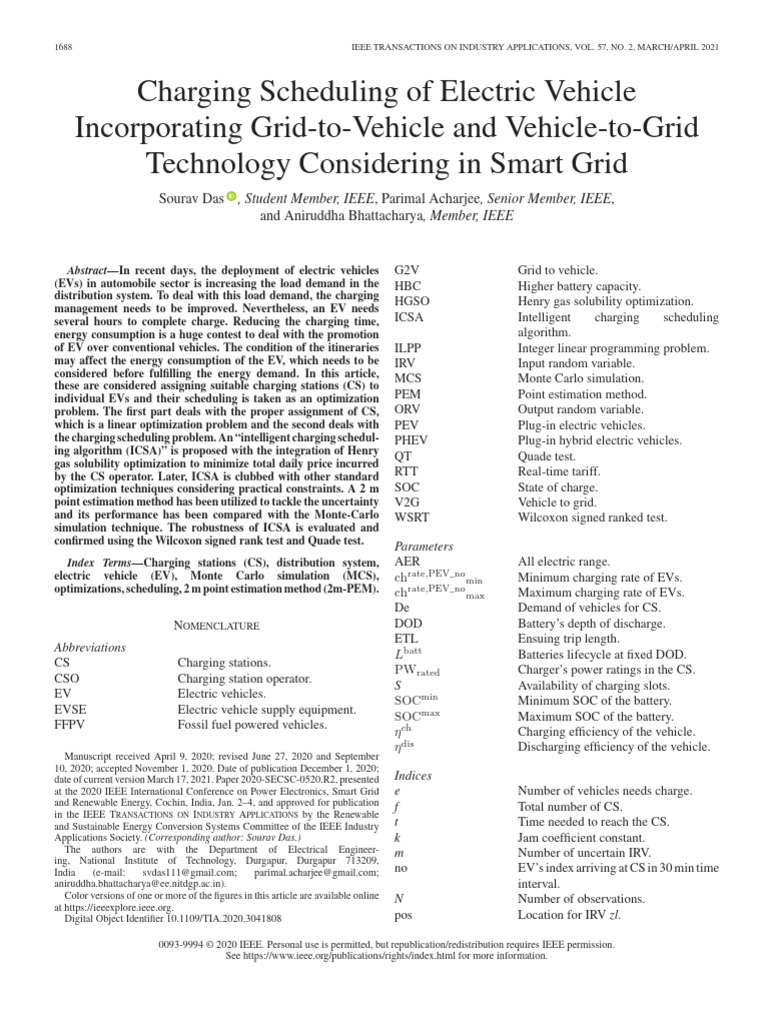 Charging Scheduling of Electric Vehicle Incorporating Grid-to-Vehicle and Vehicle-to-Grid ...