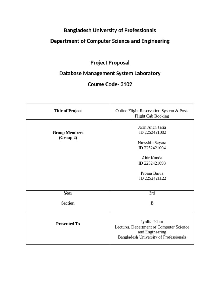 DBMS Online Flight Reservation System | PDF | Databases | Computing