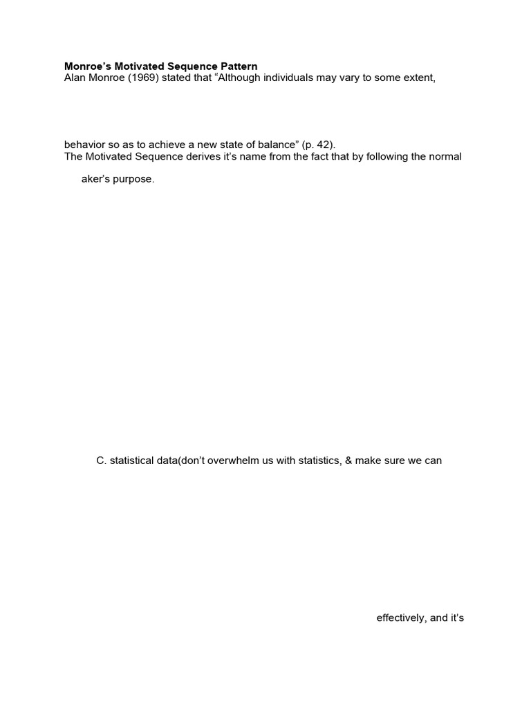 Understanding Monroe's Motivated Sequence | PDF | Attention ...