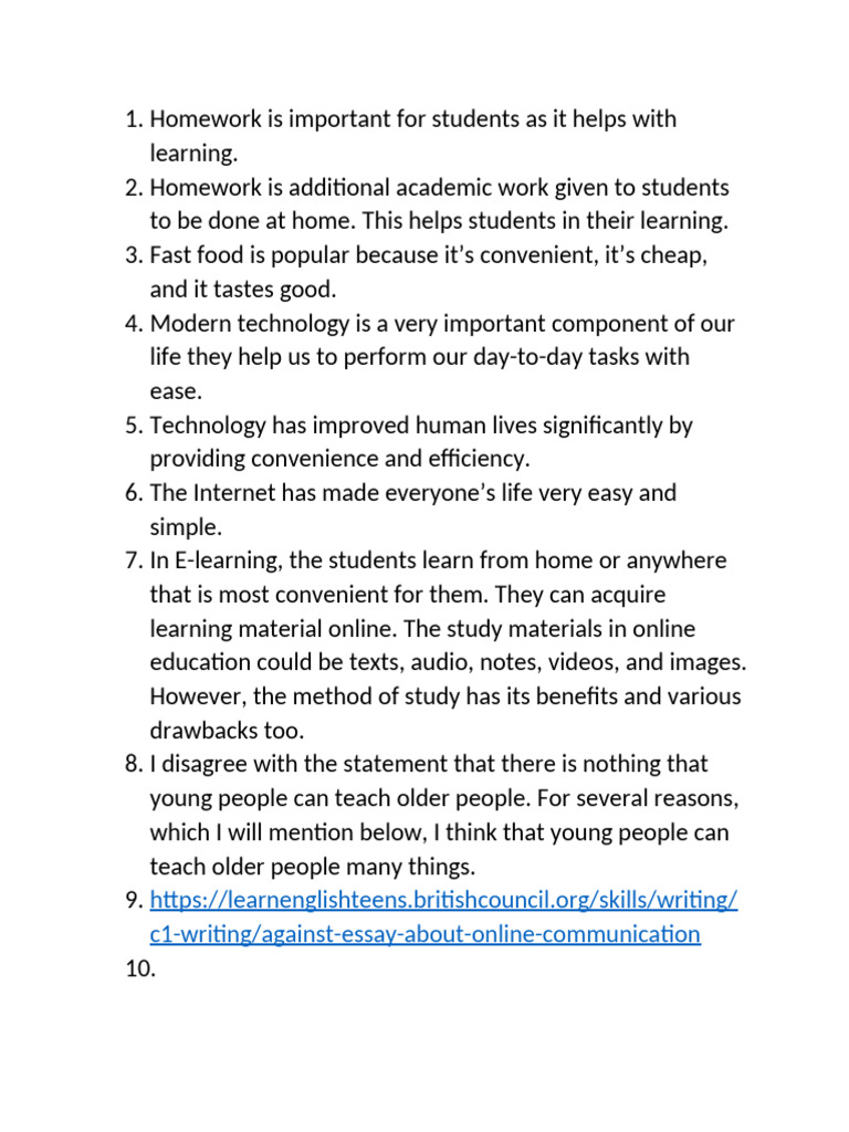 Homework Is Important For The Students As It Helps in Learning | PDF