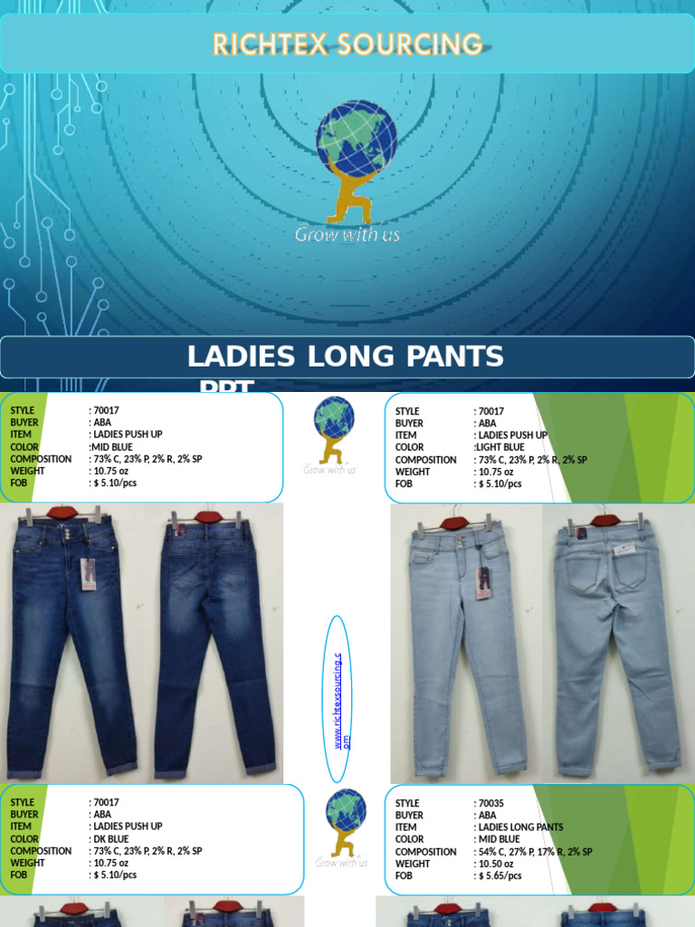 Ladies Long Pants PPT of Richtex | PDF