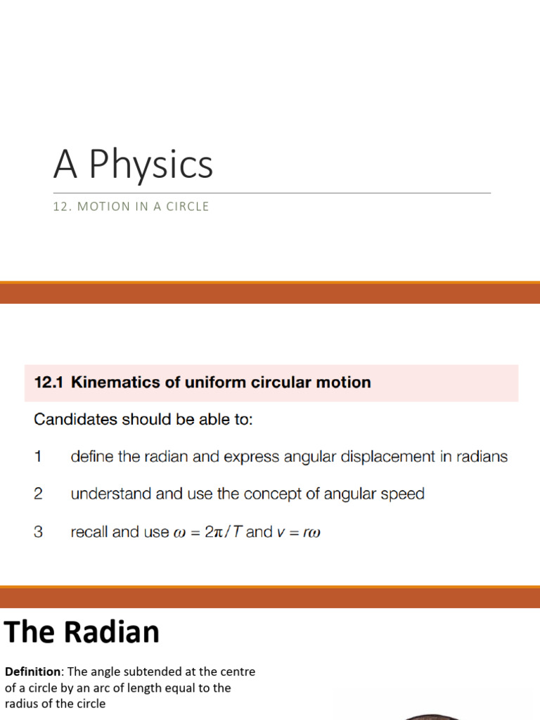 12 Circular Motion | PDF