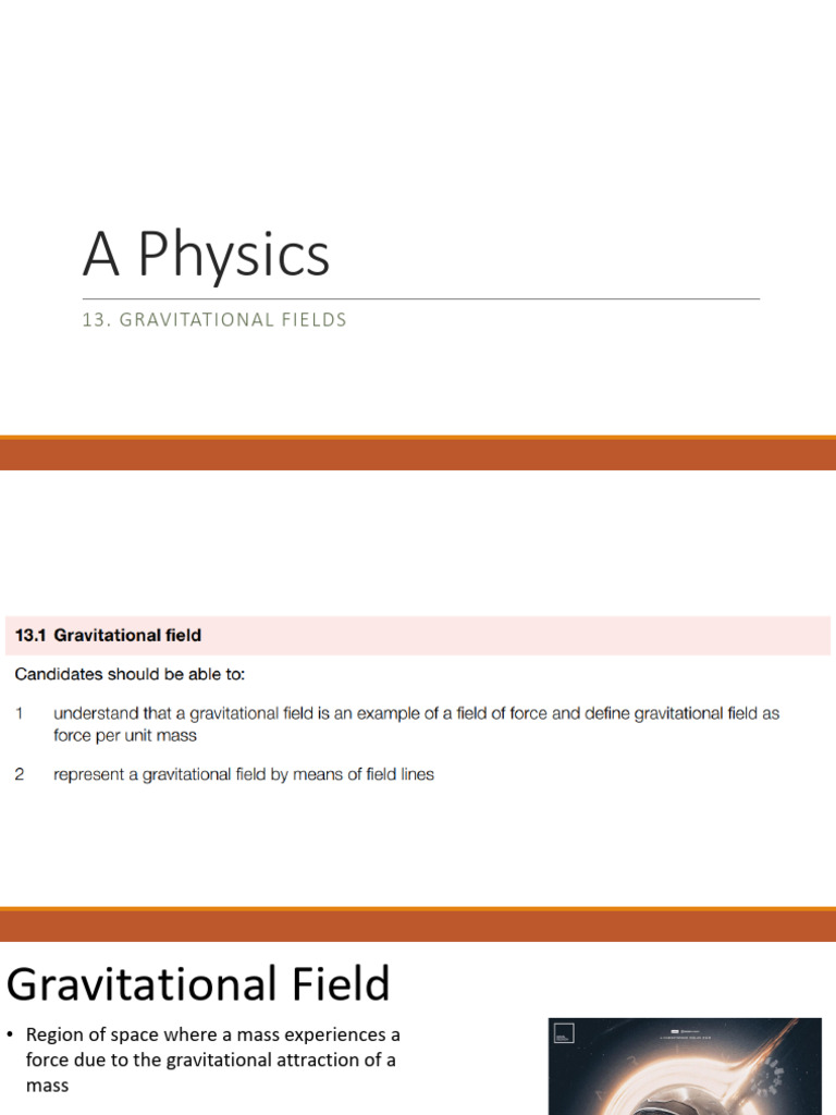 13 Gravitational Fields | PDF | Mass | Gravity