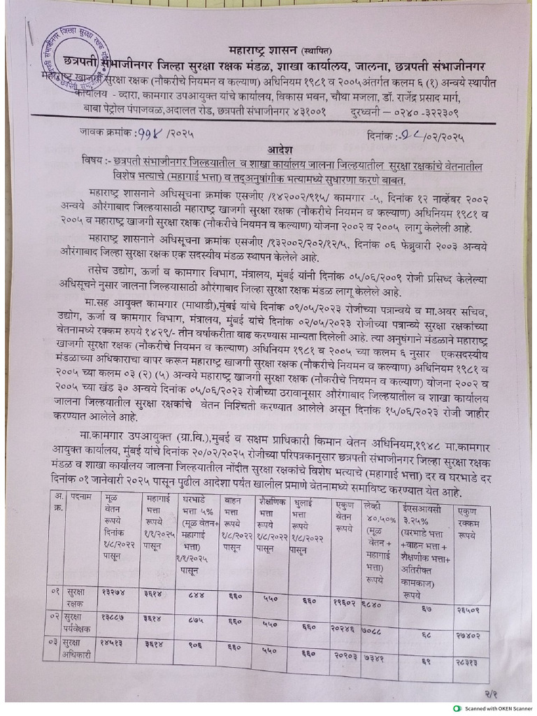 The Government of Maharashtra Notifies Regarding Revision of Minimum ...