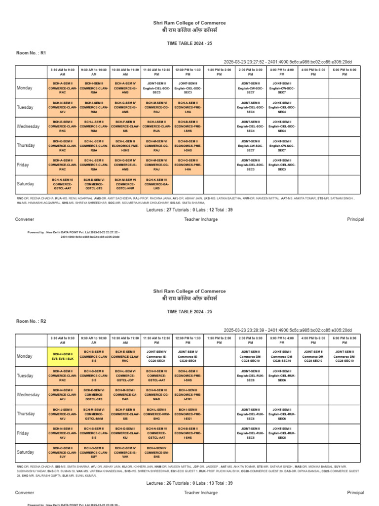 Room Even 2024-25 | PDF