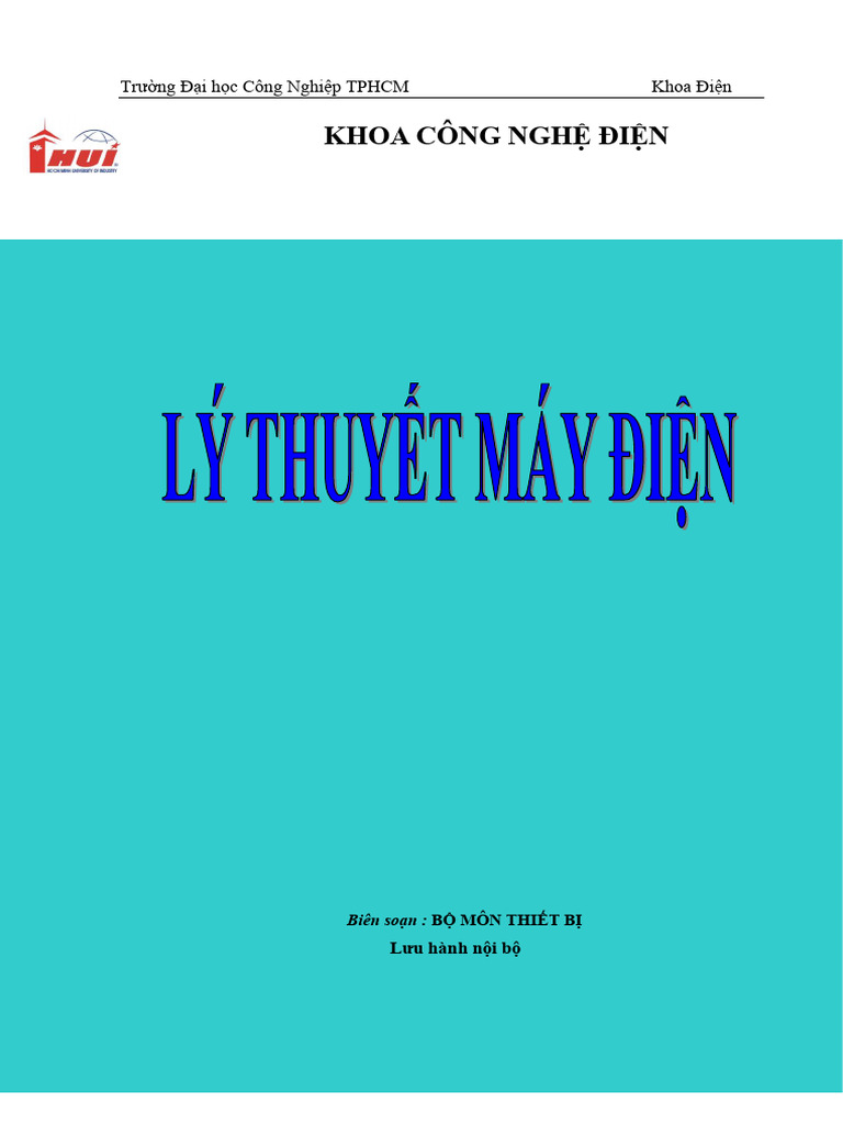 Giao Trinh May Dien Chuyen Nganh Dien Dien Tu | PDF