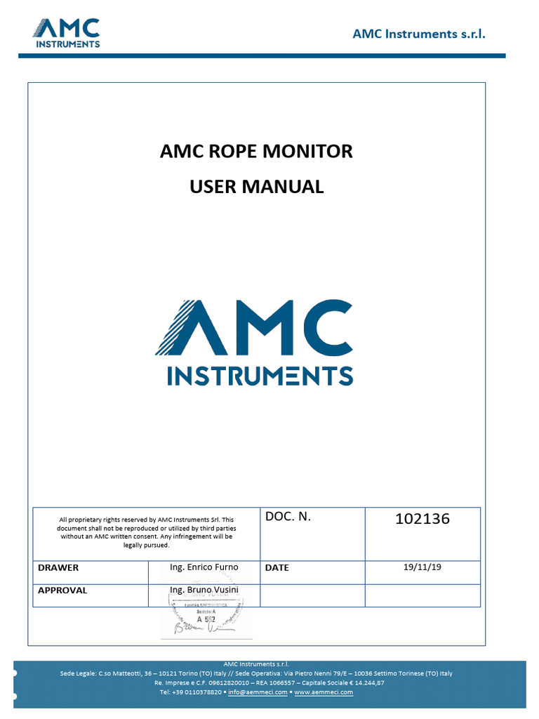 Amc Rope Monitor User Manual | PDF