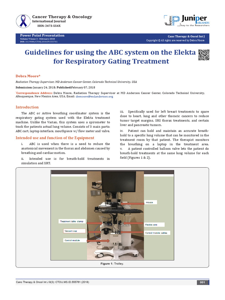Elekta呼吸门控治疗的ABC系统使用指南 | PDF | Radiation Therapy | Lung Cancer