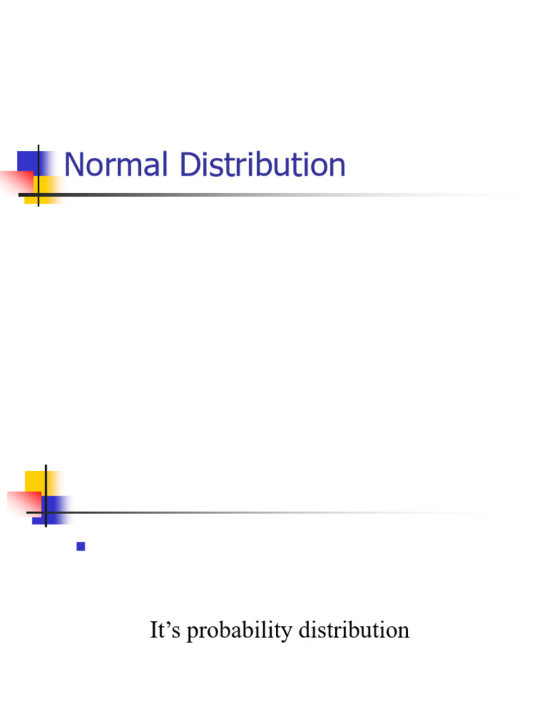 5-Normal Distribution-23-01-2025 | PDF | Probability Distribution | Normal Distribution