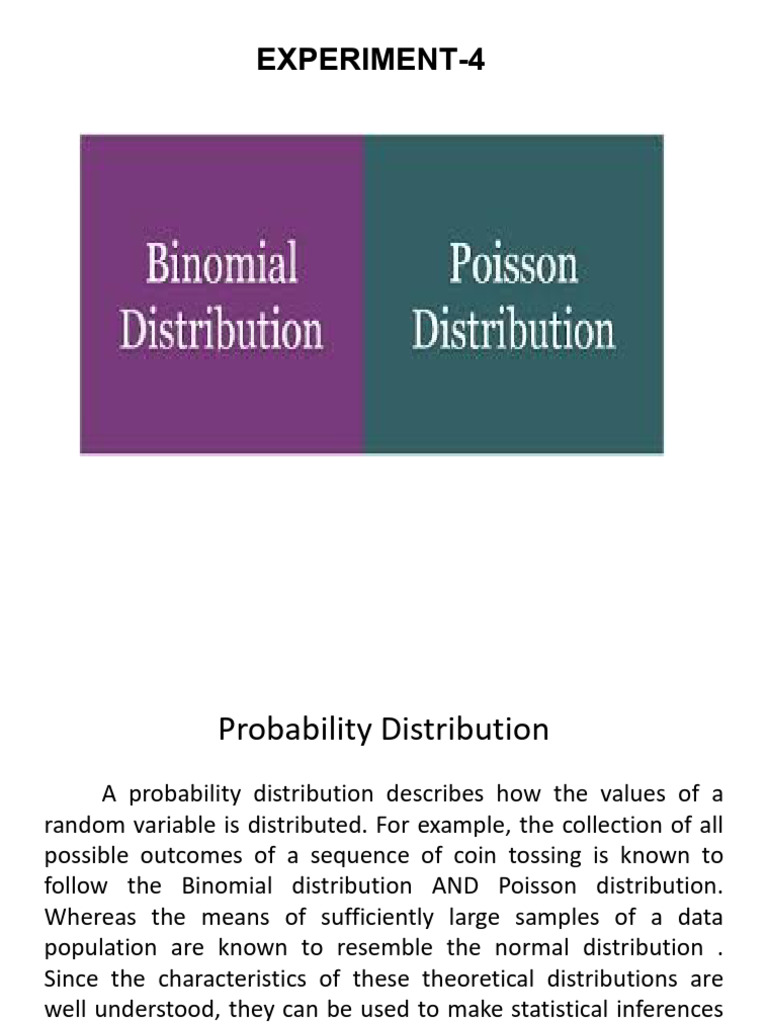 4-Fitting the Probability distributions Binomial distribution- | PDF | Probability Distribution ...