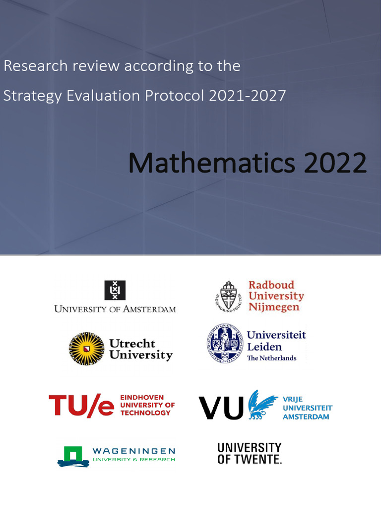 Research Review Mathematics July 2022.cleaned | PDF | Doctor Of ...