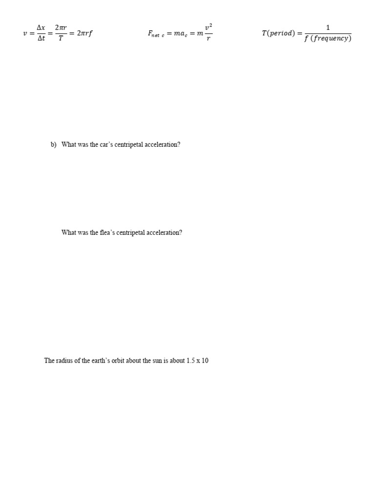 WS Circular Motion Problem Sheet 2 Horiz and Vert Circles | PDF | Force | Acceleration