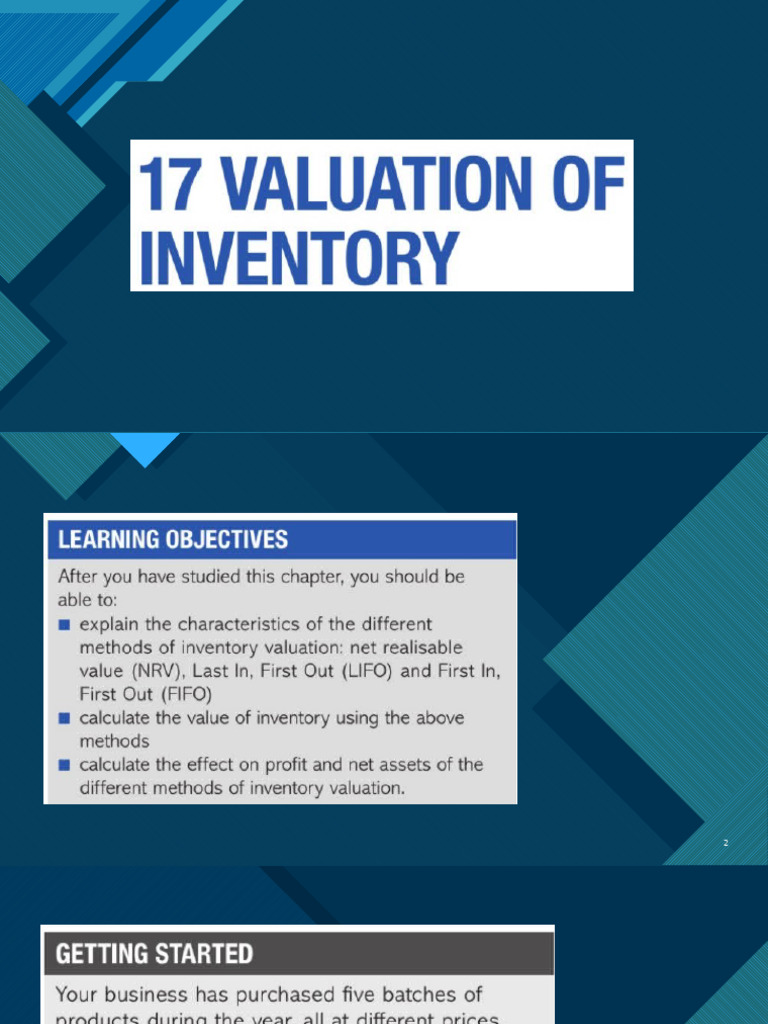 Inventory Valuation Pearson | PDF