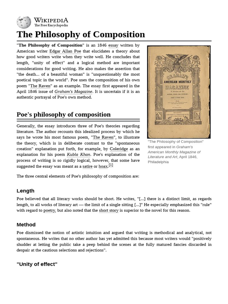 Poe's Composition Philosophy Explained | PDF