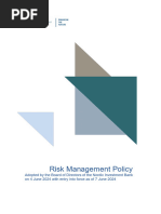 Risk Management Policy Template | PDF | Risk Management | Risk