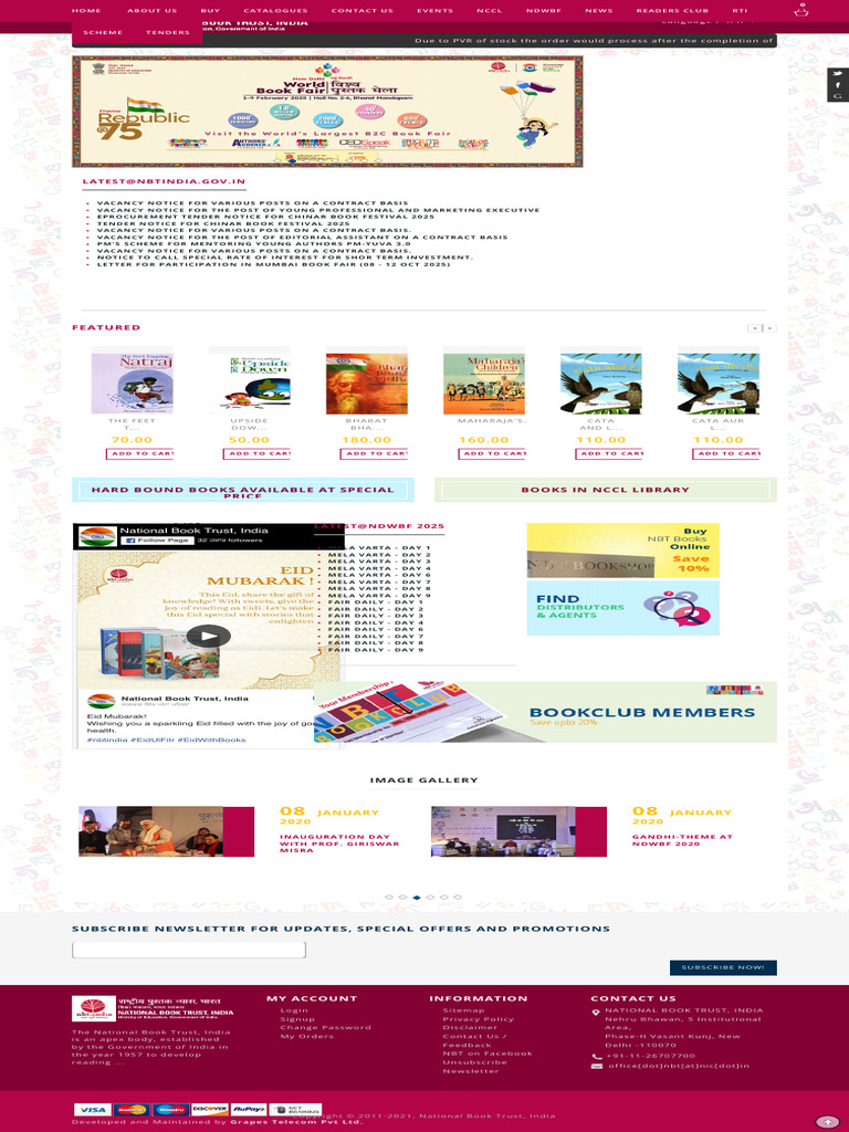 Welcome To National Book Trust India | PDF | Government Of India ...