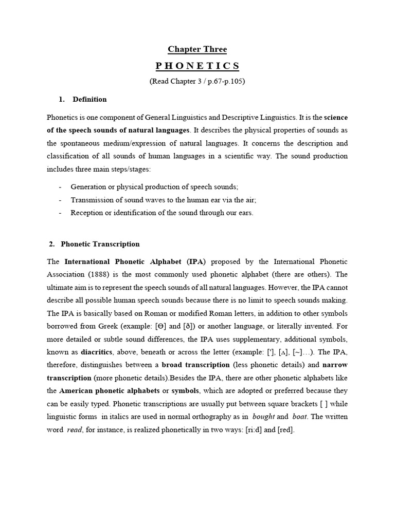 INTR TO GEN LING Chapter 3 | PDF | Stress (Linguistics) | Vowel