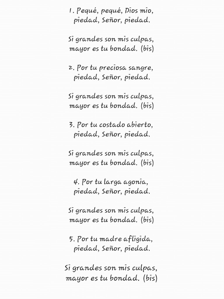 Pequé, Pequé, Dios Mío | PDF
